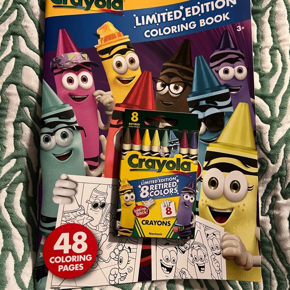 Crayola | Art | Crayola Limited Edition Coloring Book With 8 Retired ...
